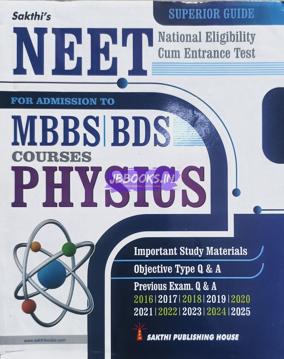 Sakthi NEET Physics 2026 English Medium Book NCERT Based Guide